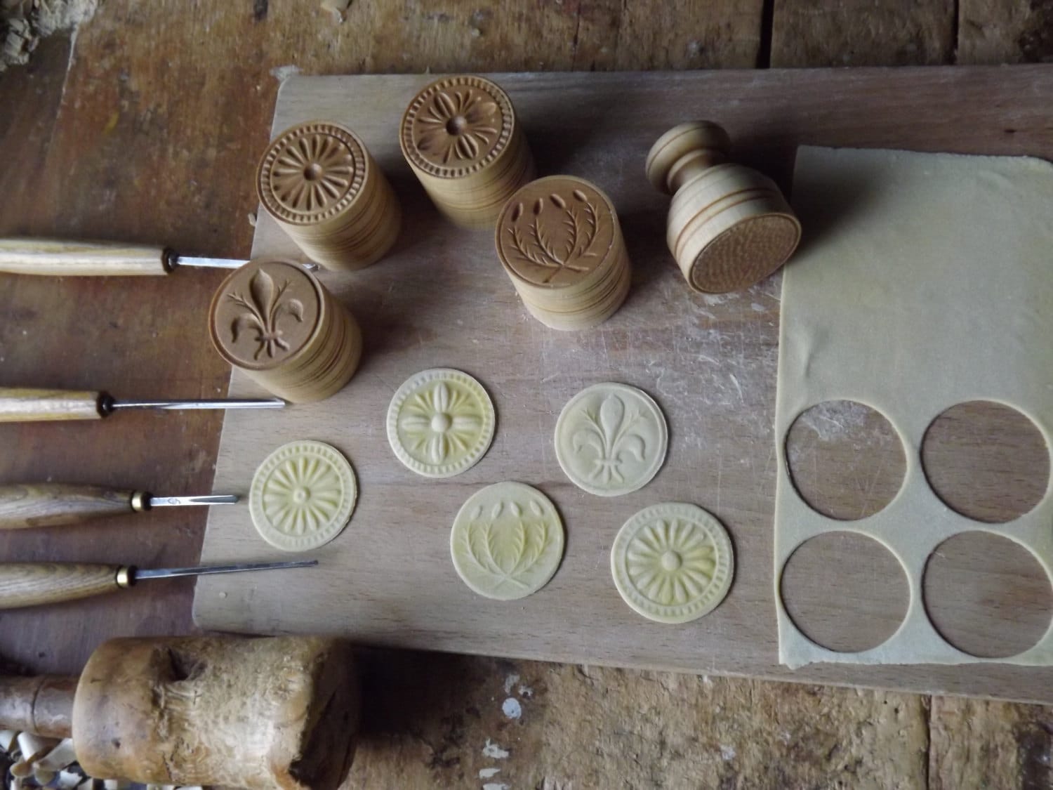 CORZETTI PASTA Stamp: 4 Various Sets = 1 Handle + 1 or 2 or 3 or 4 ...