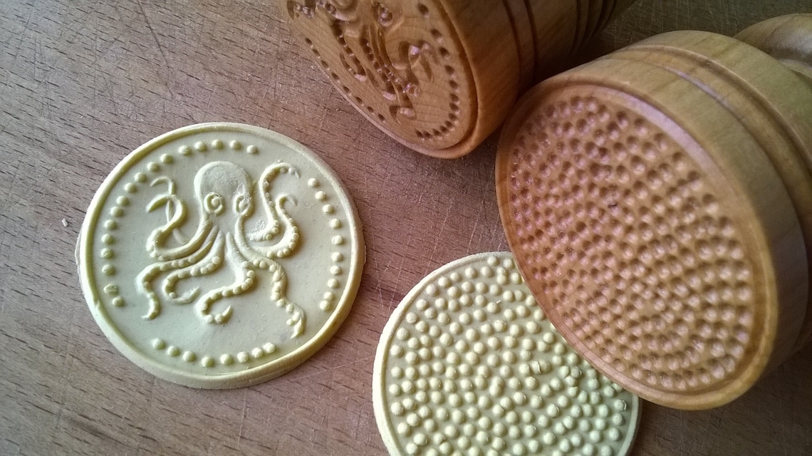 Octopus Corzetti Pasta Stamp Made in Fine Beech Wood From the - Etsy