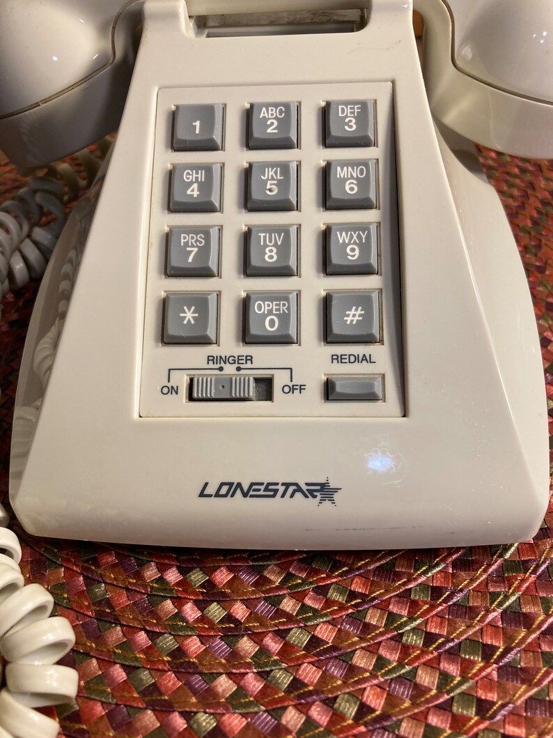 Vintage Push Button Desk Phone - Etsy