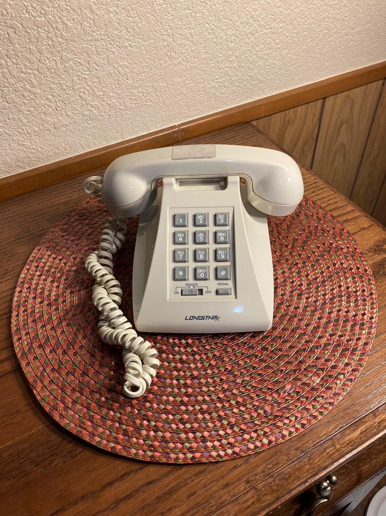 Vintage Push Button Desk Phone - Etsy