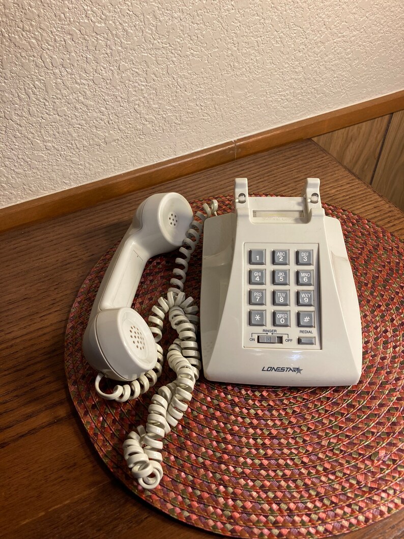 Vintage Push Button Desk Phone - Etsy