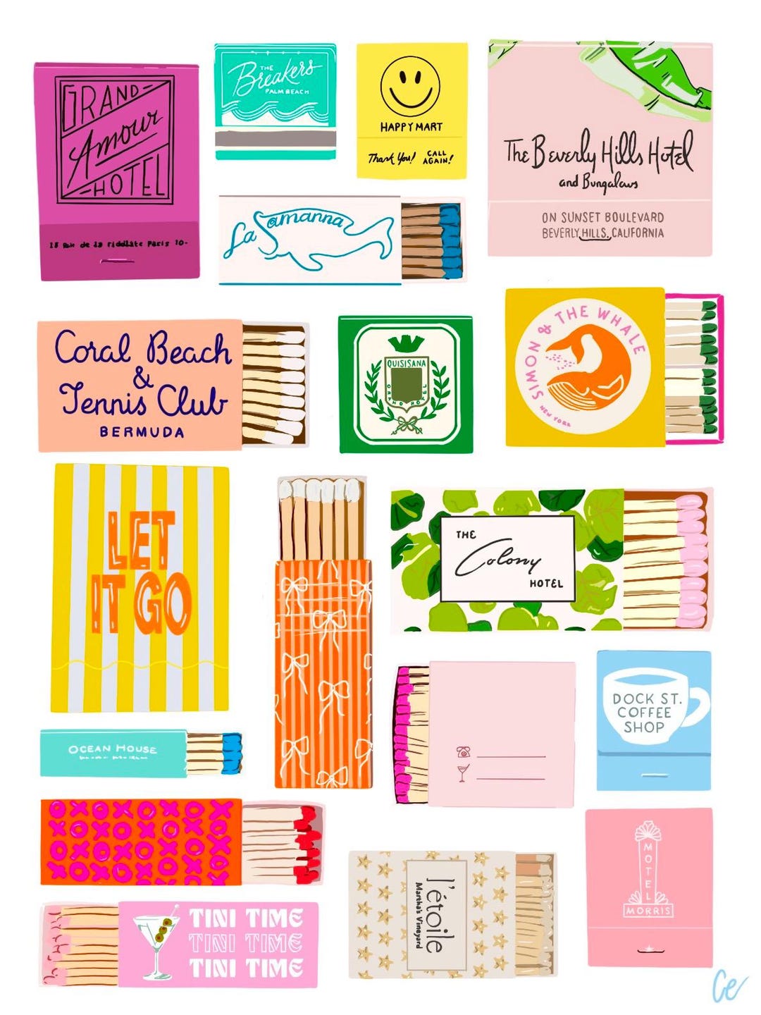 Matchbook Mementos Art Print - Etsy