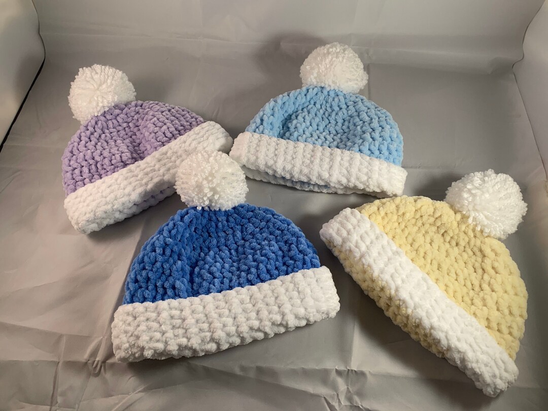 Gorgeous Chenille Soft Baby Hats - Etsy