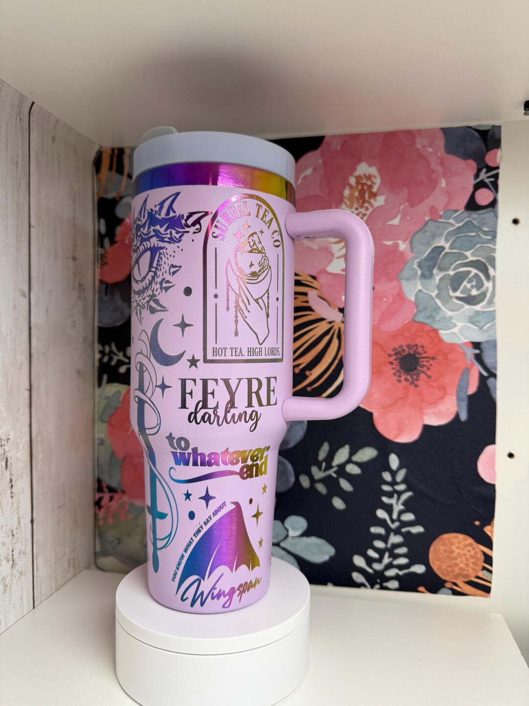 ACOTAR 40oz Stainless Steel Cup With Handle Engraved COURT OF Thorns ...