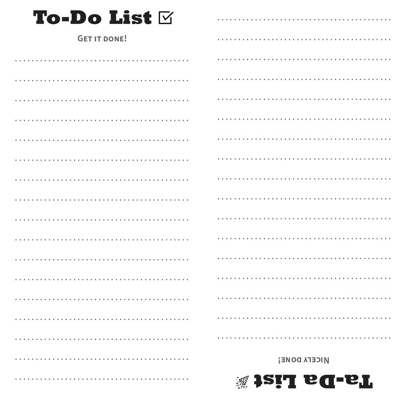 To-do / Ta-da: Simple Task and Celebration Lists - Printable PDF - Etsy