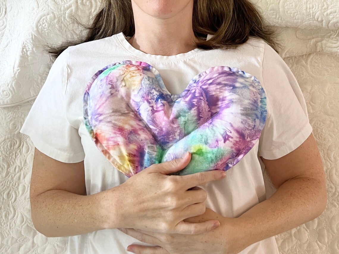 Anti-anxiety Weighted Heart Pillow 1.5 Pounds for Soothing - Etsy
