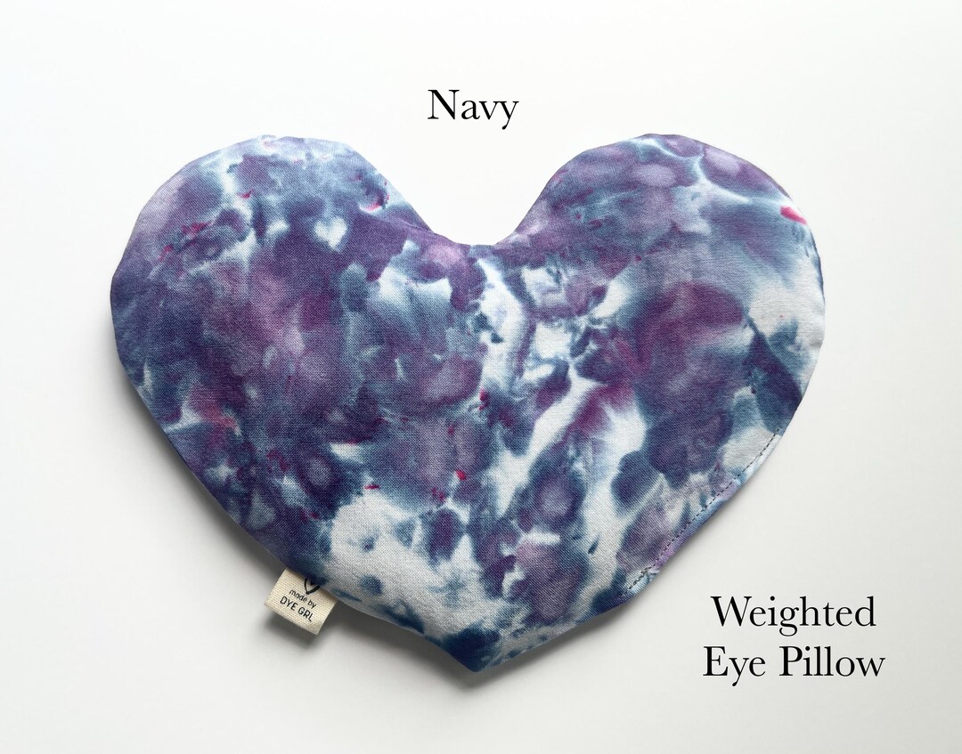 HEART Eye Pillow, Weighted Face Mask, Cold Hot Pack, Aromatherapy, Spa ...