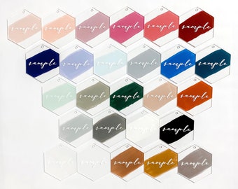 2 Inch X 2 Inch Acrylic Hex Code Color Sample - Etsy