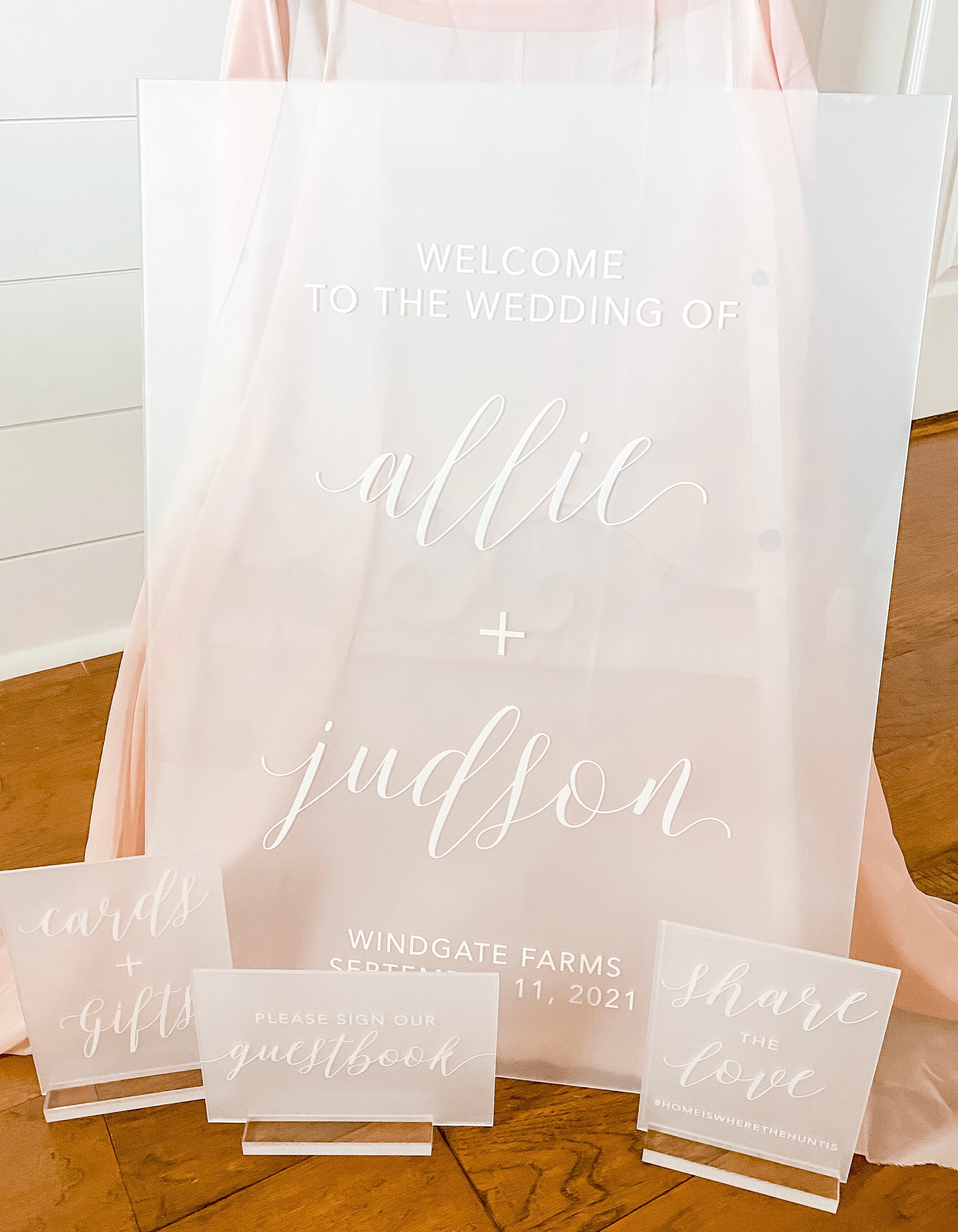 Acrylic Wedding Sign Bundle Clear Acrylic Wedding Sign | Etsy