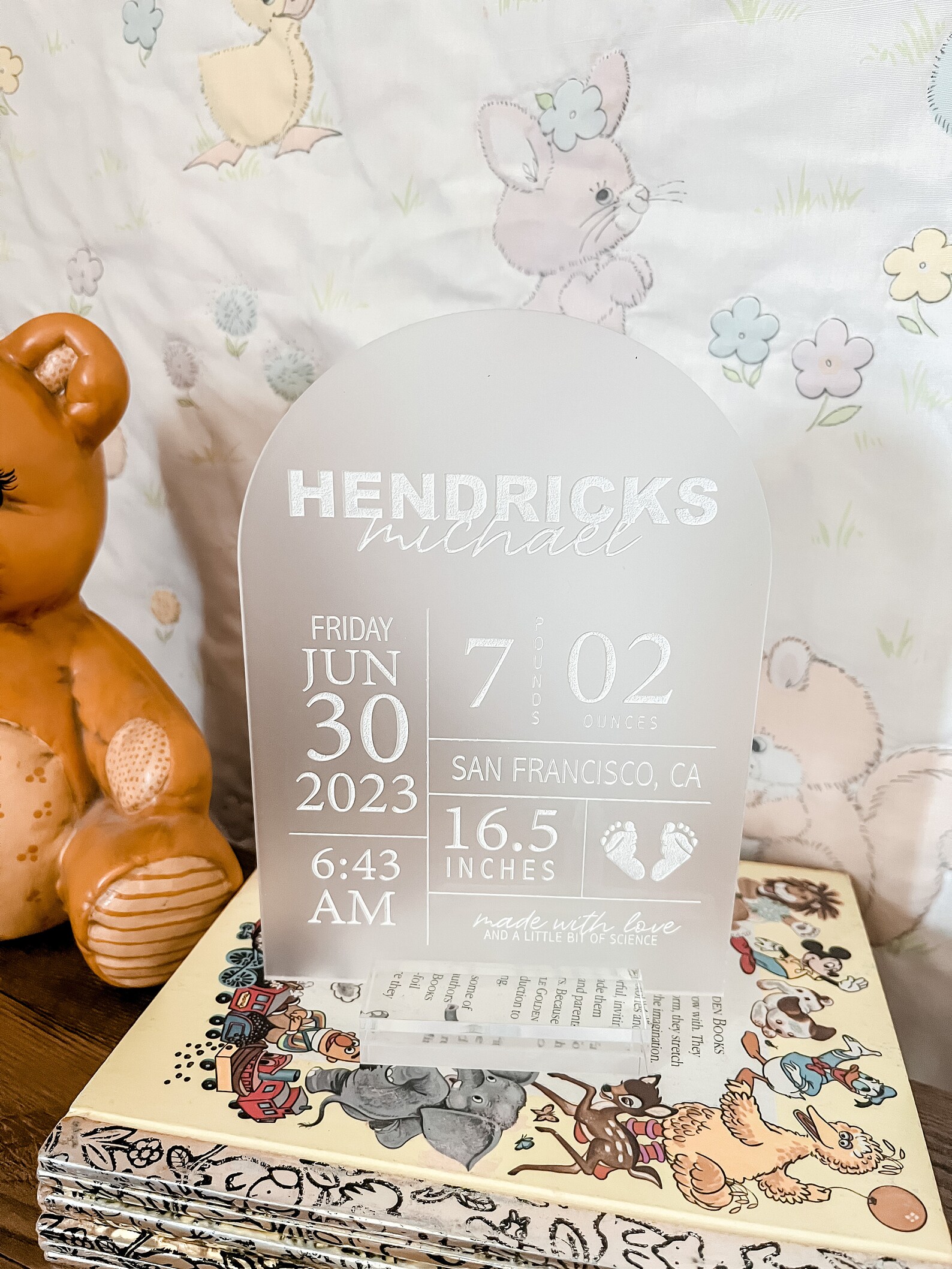 Arch Baby Stats Sign Baby Stats Sign Baby Announcement - Etsy