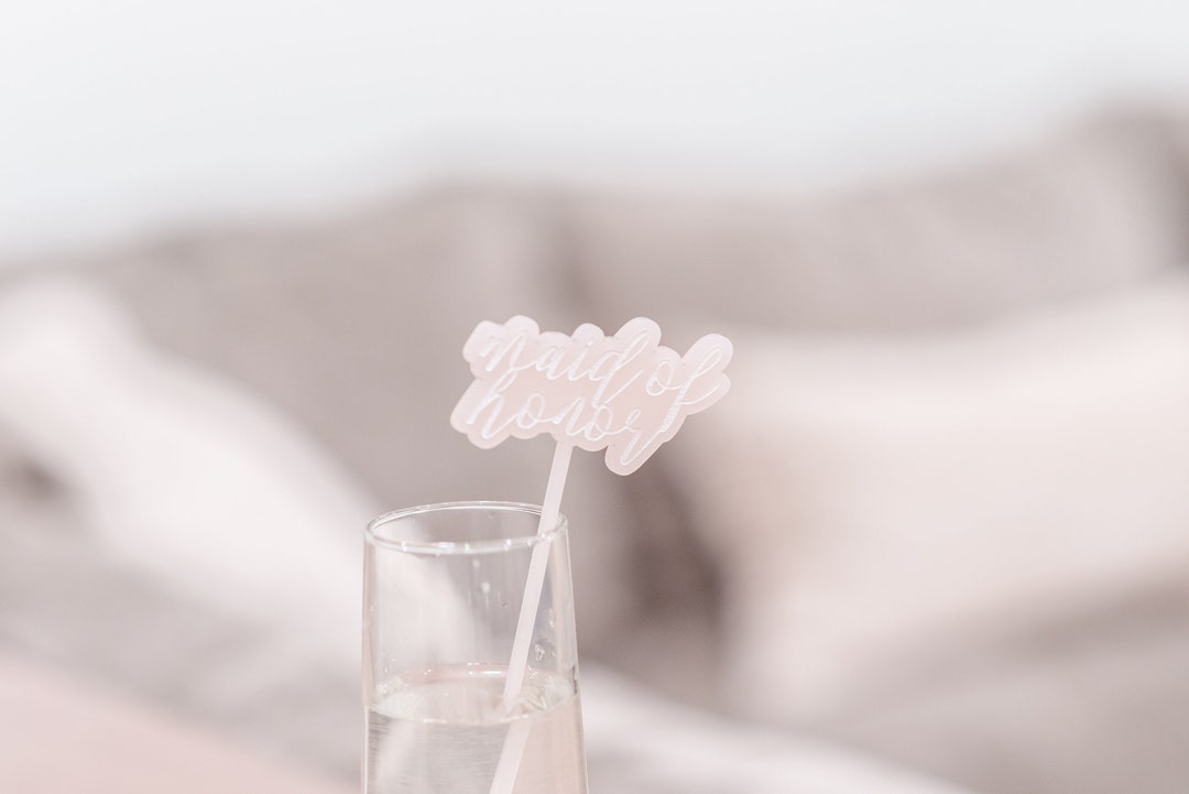 Maid of Honor Stir Stick Matron of Honor Bridesmaid Bride Bachelorette ...