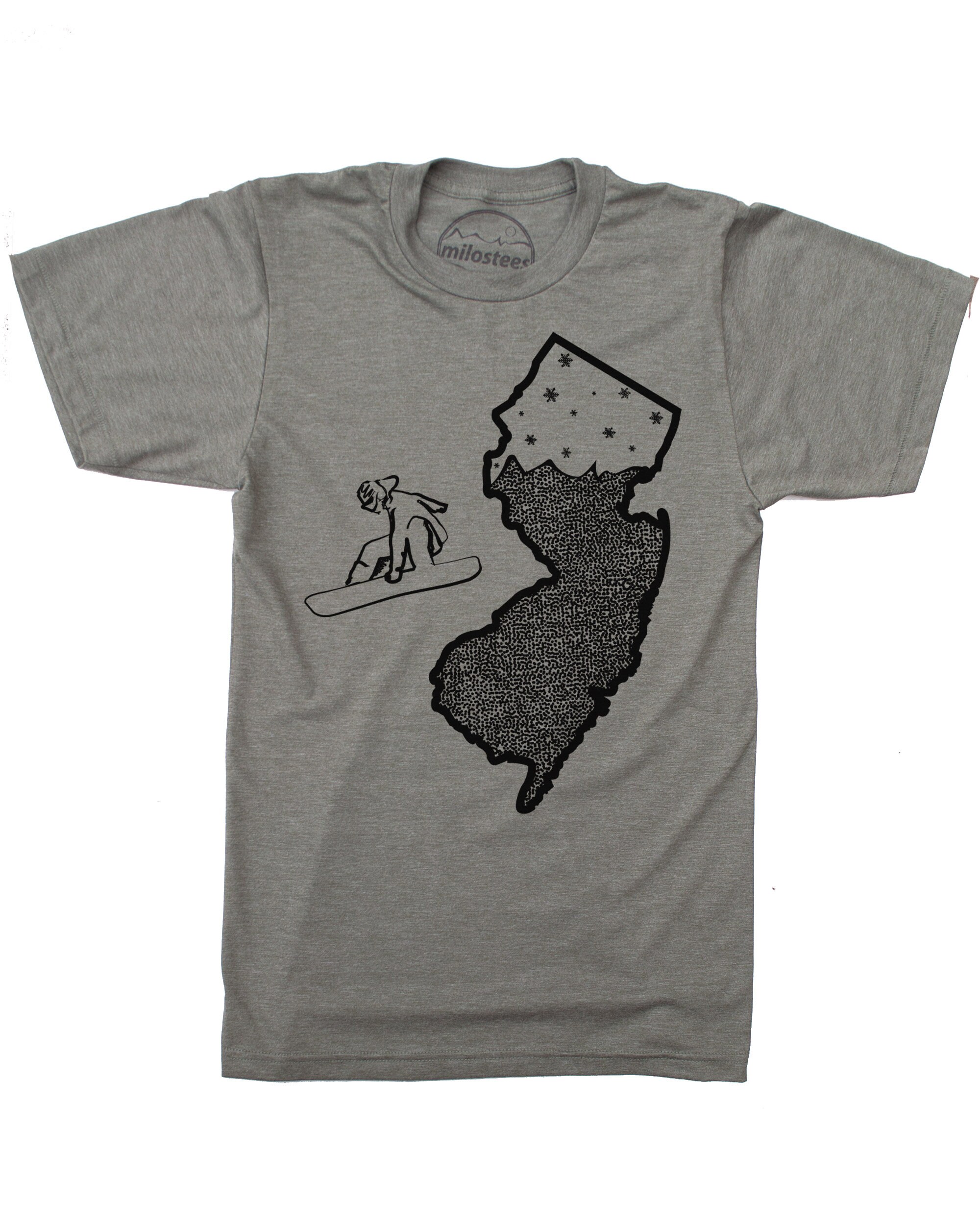 Large New Jersey Shirt, Snowboarding Print on Purple Tee in a Soft ...