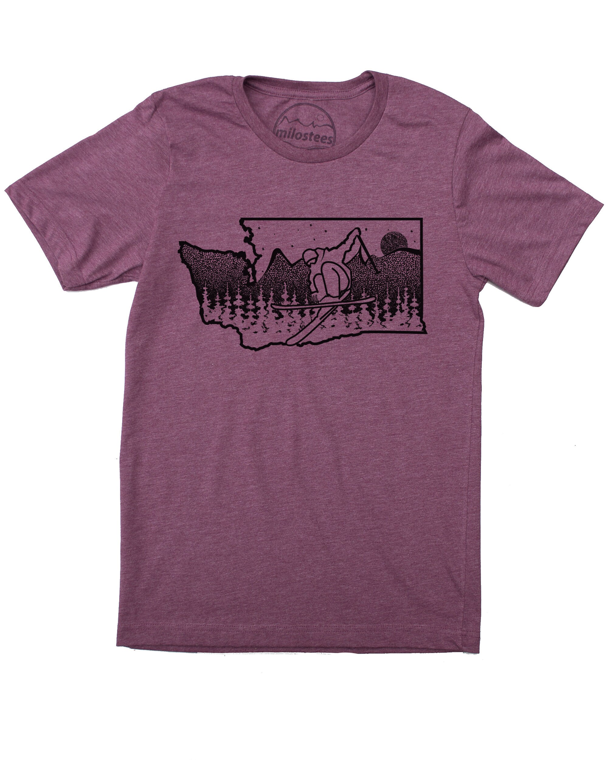 Washington State Shirt Ski the Cascades in a Soft 50/50 Tee - Etsy