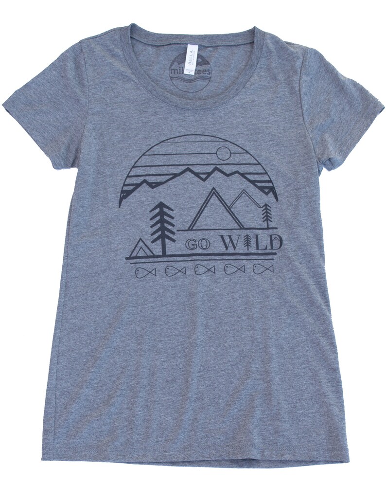 Wanderlust Shirt, Go Wild Print on Magically Soft Tee, Wanderlust T ...