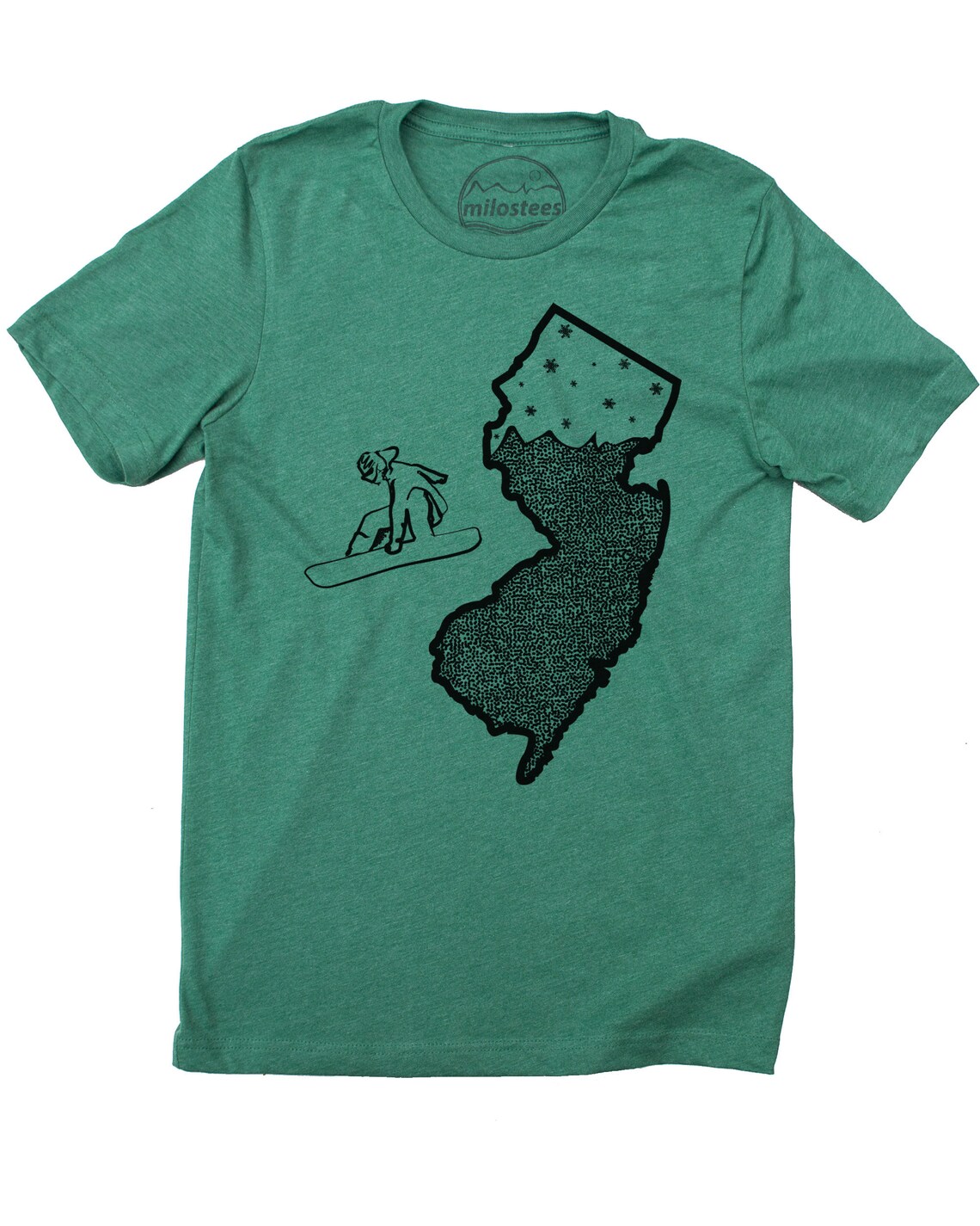 Large New Jersey Shirt, Snowboarding Print on Purple Tee in a Soft ...