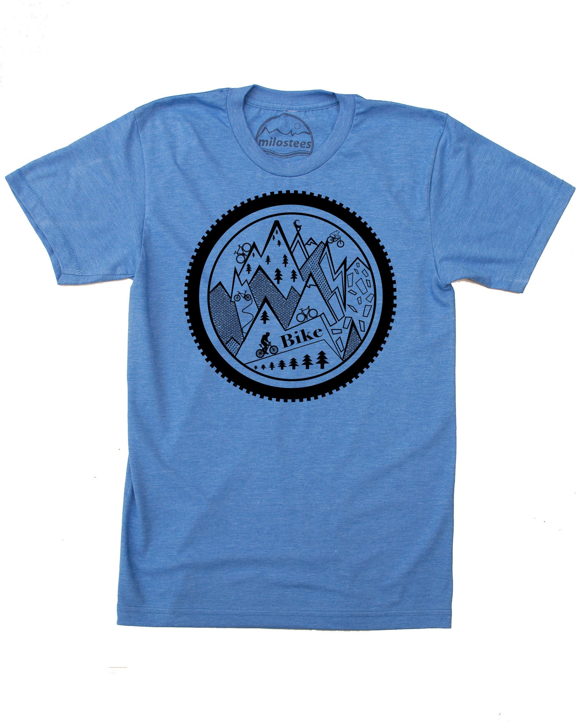 Mountain Bike Shirt, Cycling Design of Bikes in a Mountain Setting With ...
