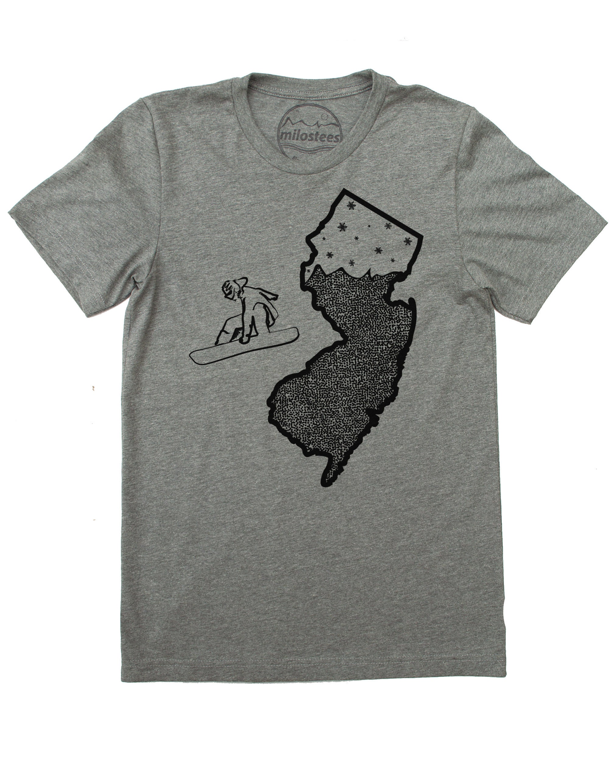 Large New Jersey Shirt, Snowboarding Print on Purple Tee in a Soft ...