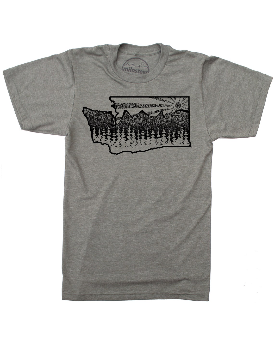 Washington State Shirt original Seattle apparel hand printed | Etsy