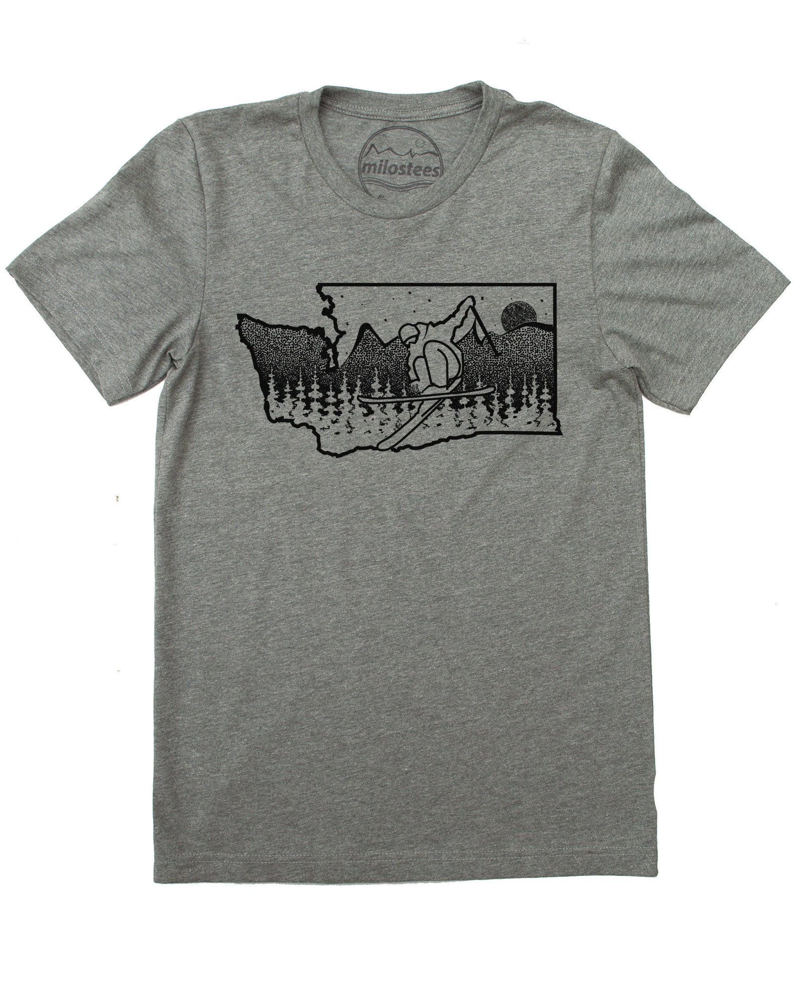 Washington State Shirt Ski the Cascades in a Soft 50/50 Tee - Etsy