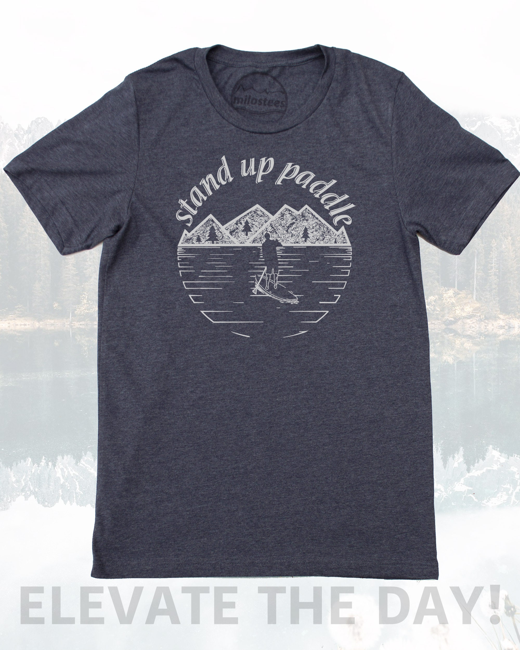 Stand up Paddle Board T-shirt, Graphic Sup Print on Soft 50/50 Tees ...