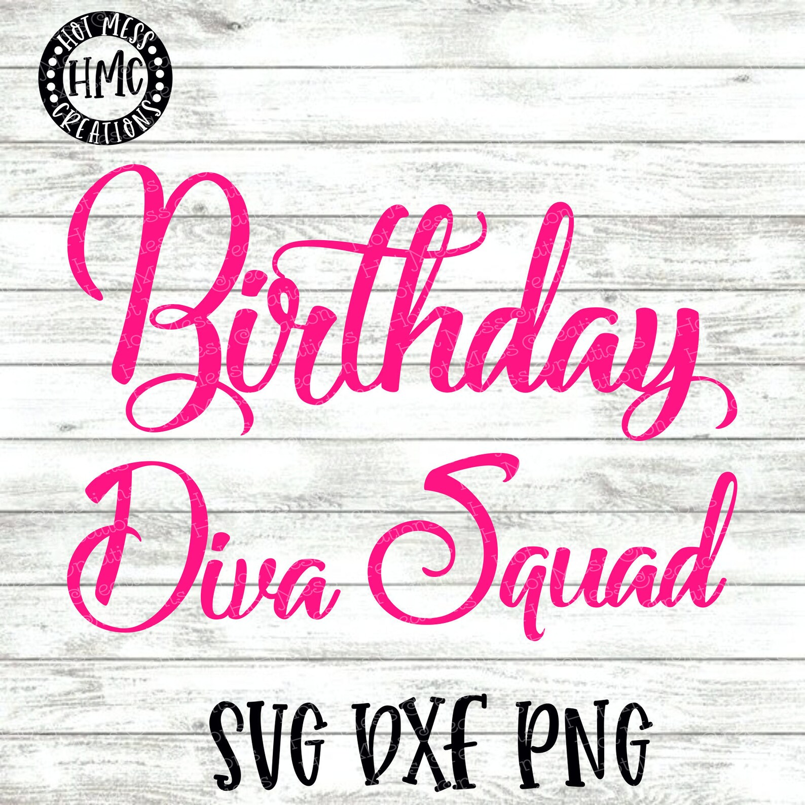 Birthday Diva Squad SVG DXF PNG Birthday Diva Squad Design | Etsy