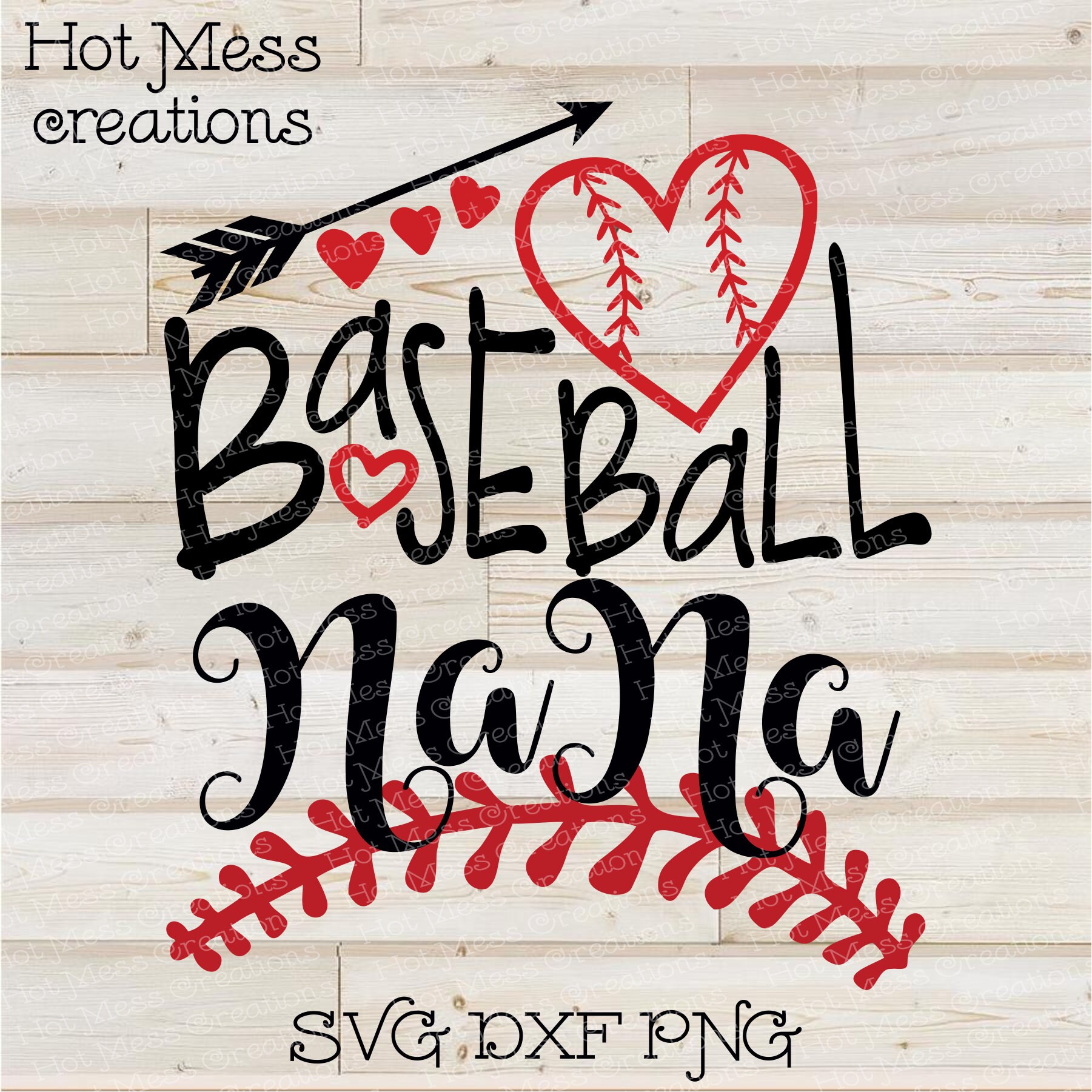 Baseball SVG DXF PNG Baseball Nana Design Digital Download | Etsy