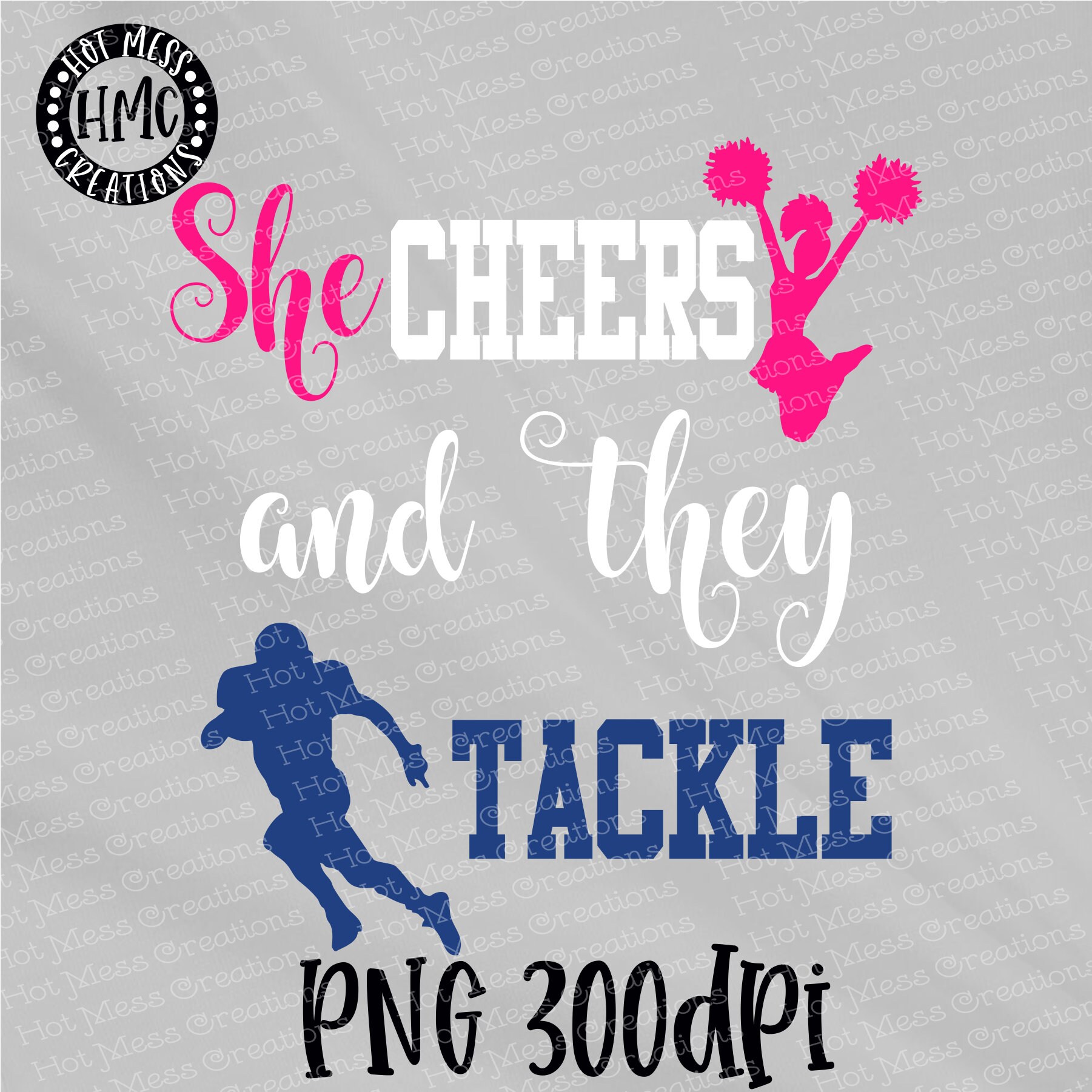 She Cheers and They Tackle SVG DXF Football Design Cheer - Etsy India