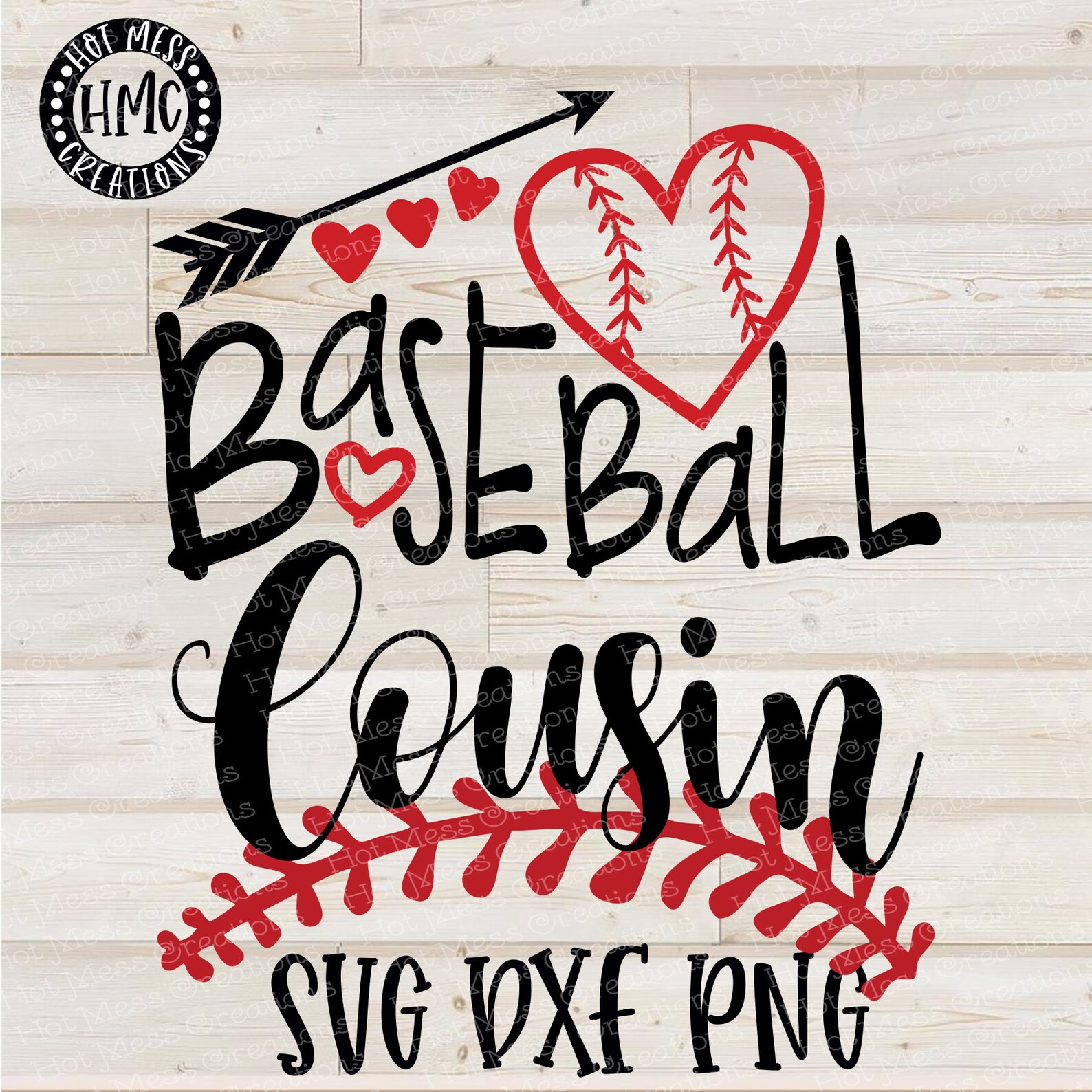 Baseball SVG DXF PNG - Baseball Design for Cousin - Digital Download - Etsy
