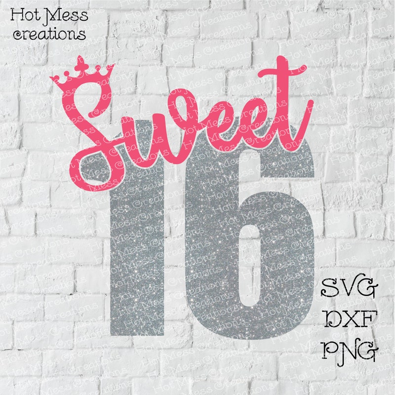 Sweet 16 Svg - Etsy