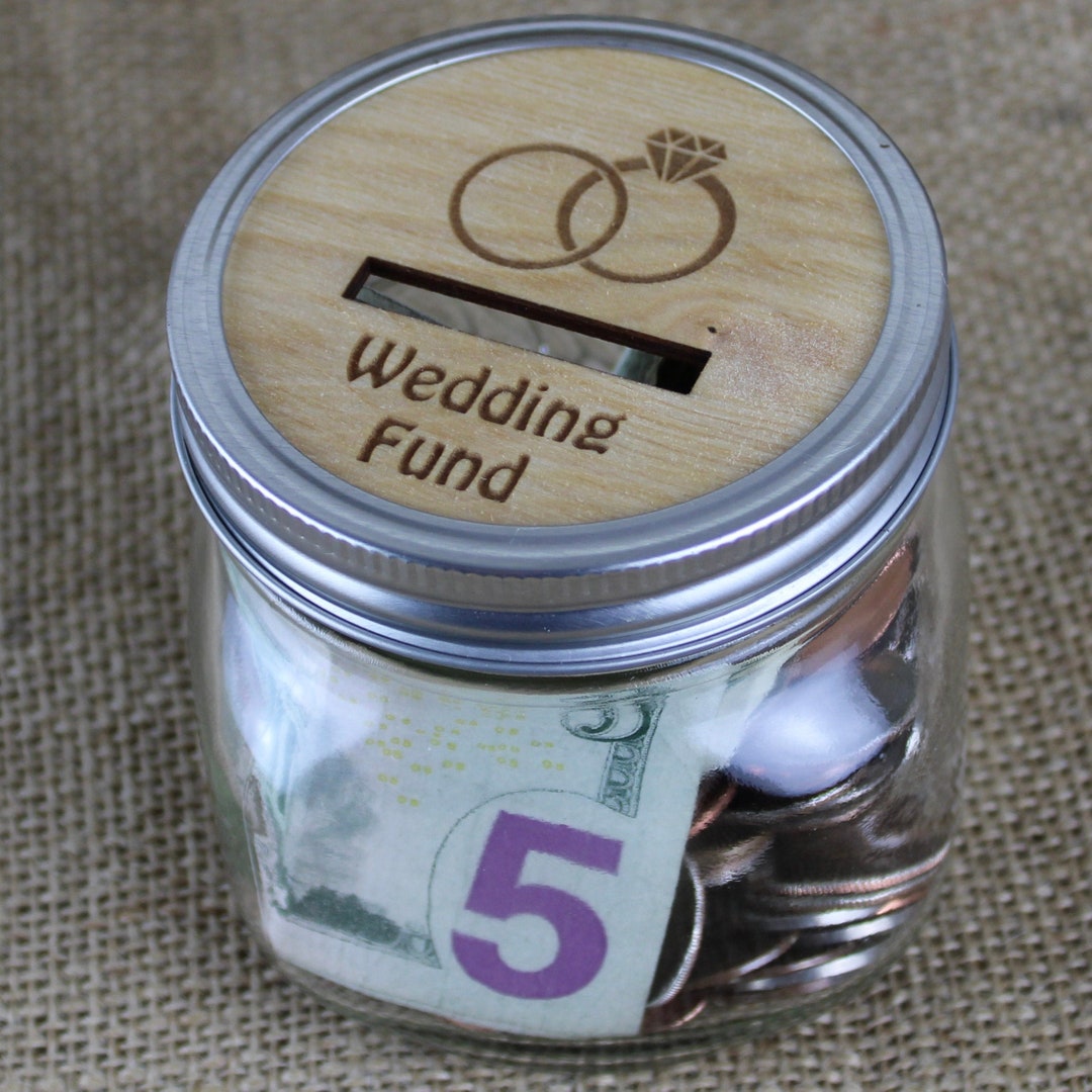 Wedding Fund Piggy Bank Mason Jar - Etsy