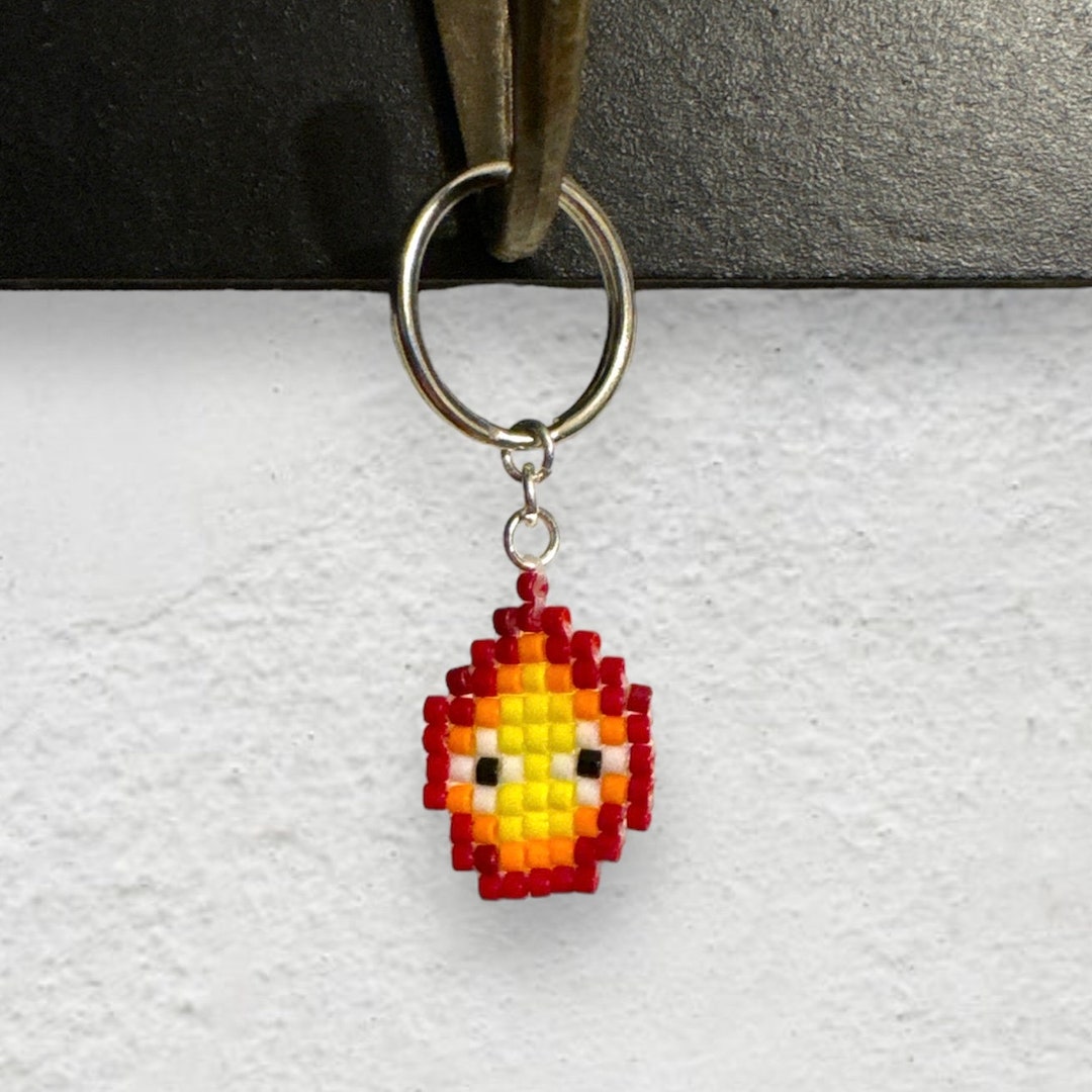 Calcifer Keychain | Howl's Moving Castle | Handmade | Nerdy Gifts ...