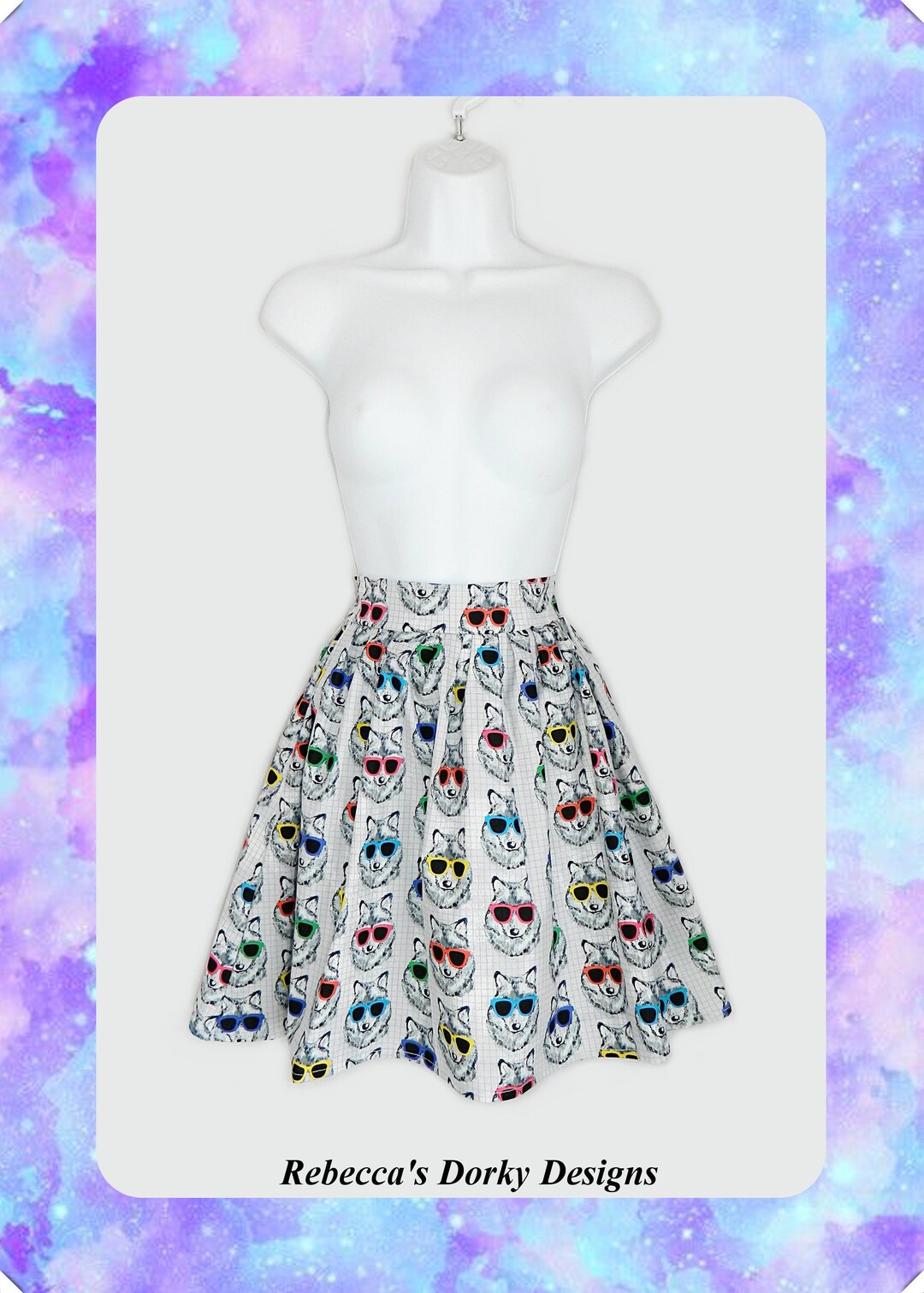 Custom Retro Wolf Skirt - Etsy