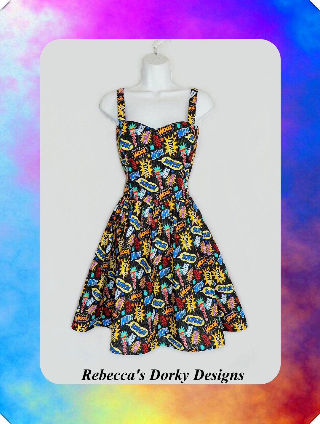 Black Comic Book Dress - Etsy