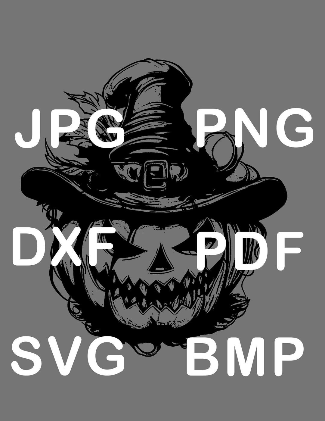 Halloween Pumpkin Head SVG for Cricut, PNG, Scarry Horror, Illustration ...