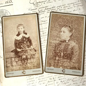 Antique CDV, Two Photographs, Woman and Child, Real Photo, Victorian ...