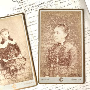 Antique CDV, Two Photographs, Woman and Child, Real Photo, Victorian ...