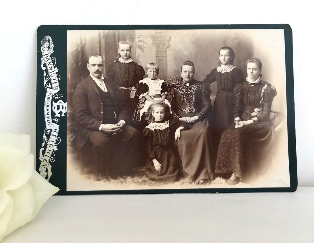 Antique Cabinet Card, Photograph of Family in Best Clothes, Real Photo ...