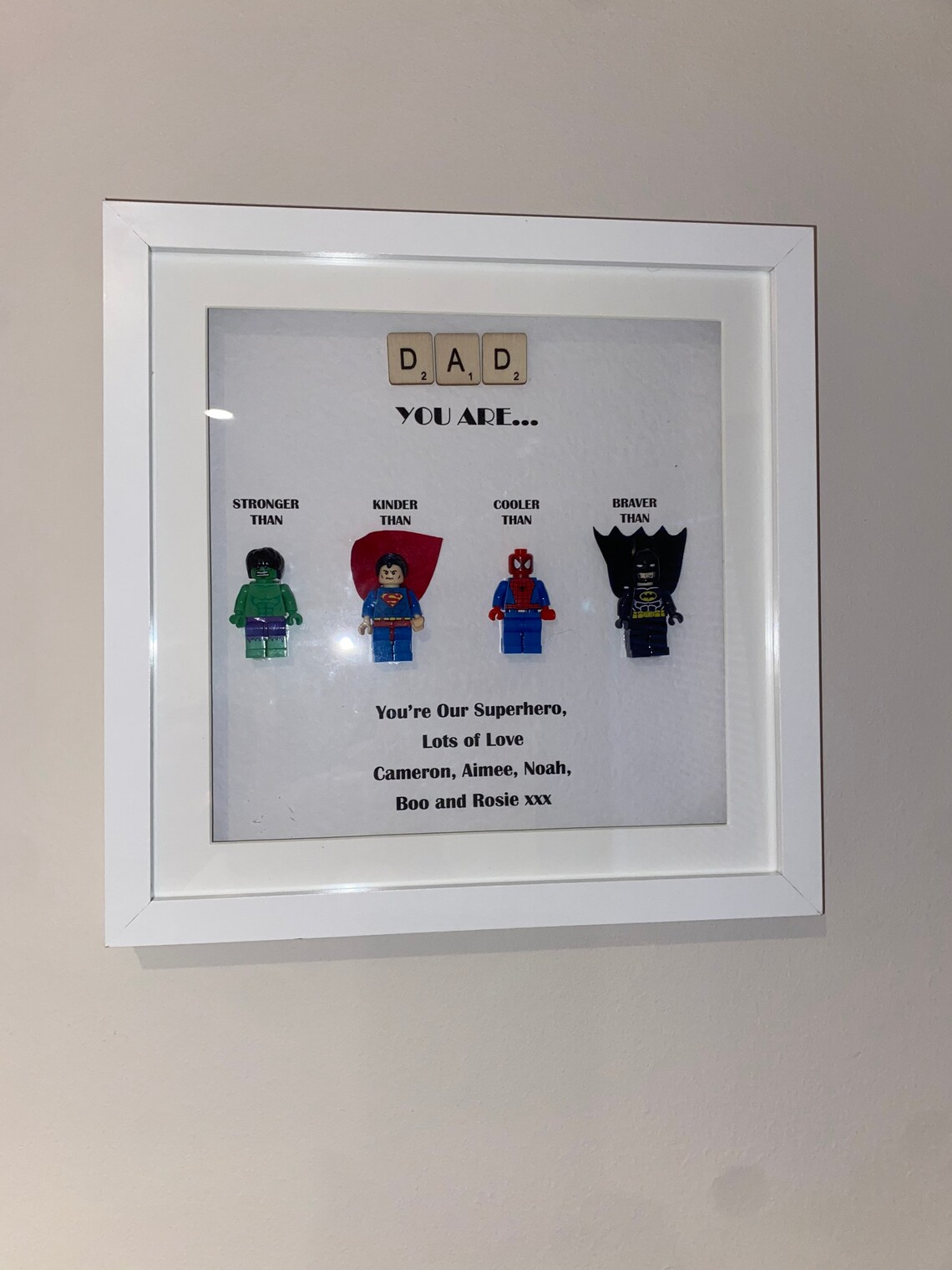 Framed Lego Picture, Lego Fathers Day, Unique Fathers Day Gift, Framed ...