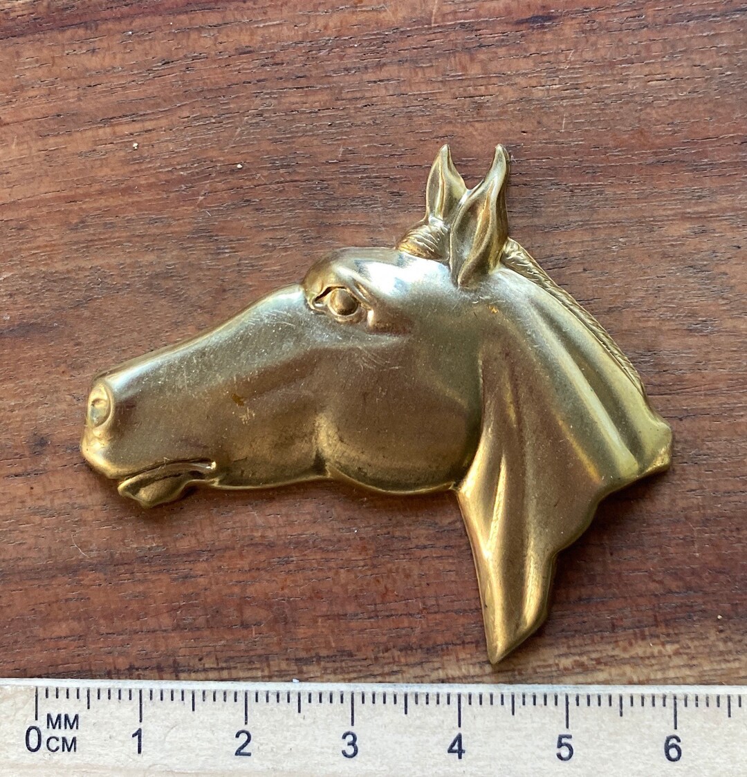 Horse Head Stamping, Raw Brass Stamping. 1pc - Etsy