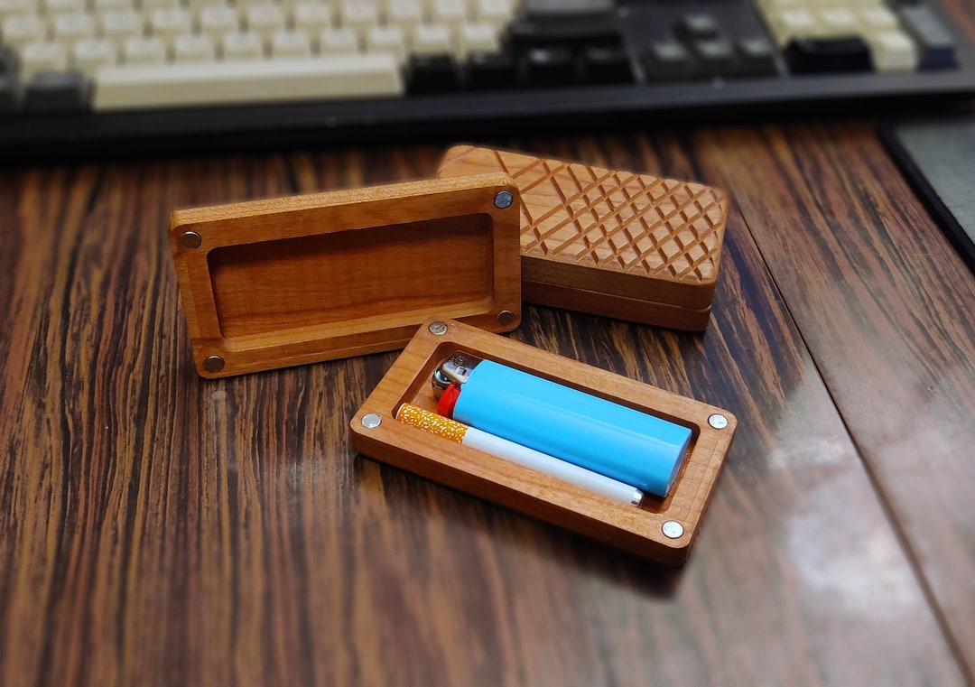 Wooden Case for Pre-roll, One Hitter, Joint Holder - INCLUDES One ...