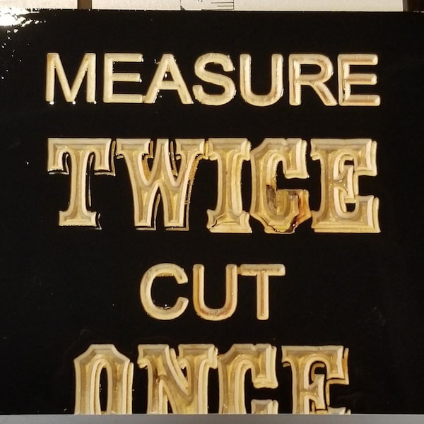 Measure Twice Cut Once Sign - Etsy