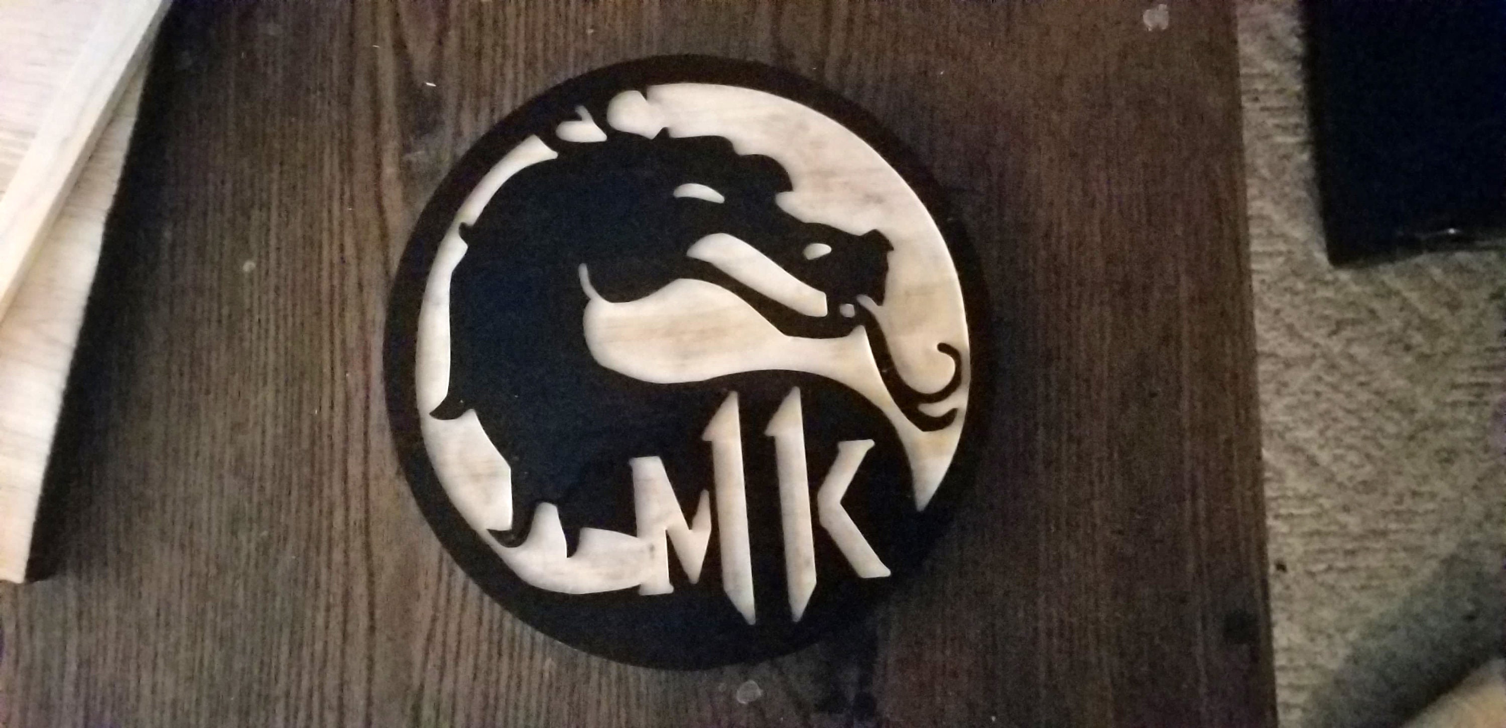 Mortal Kombat Logo Wood Sign - Etsy