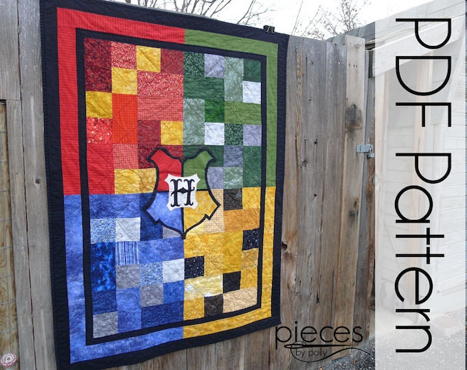 Wizard School 4-house Quilt PDF Pattern Quilt Pattern - Etsy