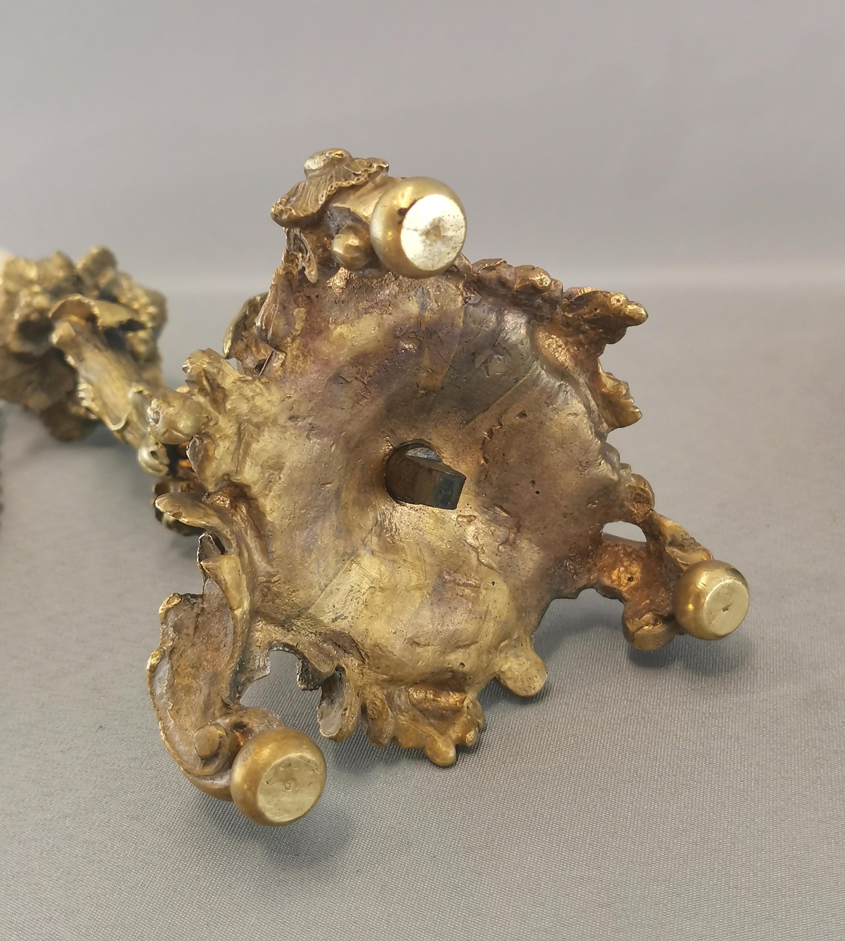 Antique French Rococo Candlestick Lamp With New Black Satin Shade - Etsy