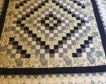 Blue Patchwork Quilt - Etsy