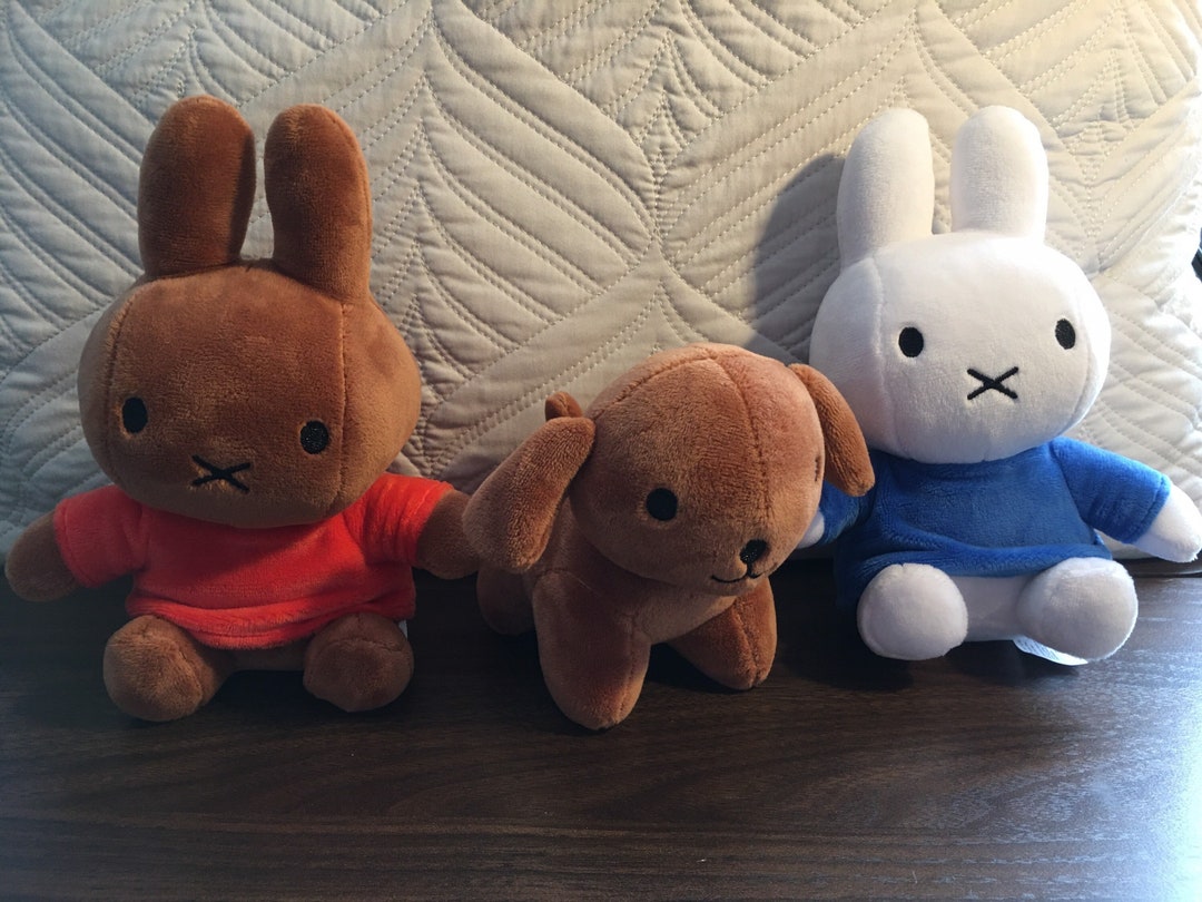 Miffy Plush Toys Miffy White Rabbit Miffy Brown Rabbit - Etsy