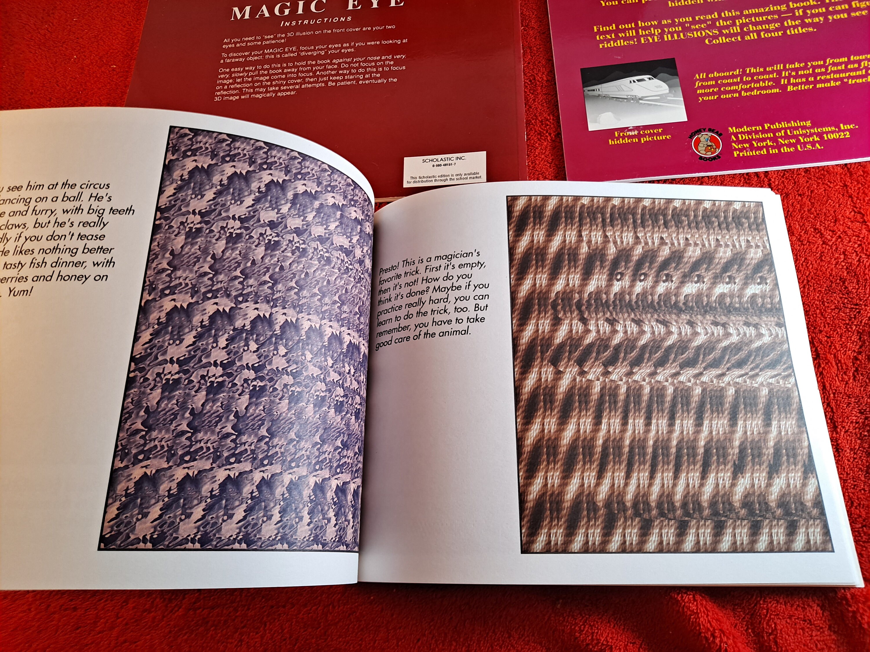 Vintage Magic Eye Book, Eye Illusions, 3D Illusions and Amazing Mazes ...