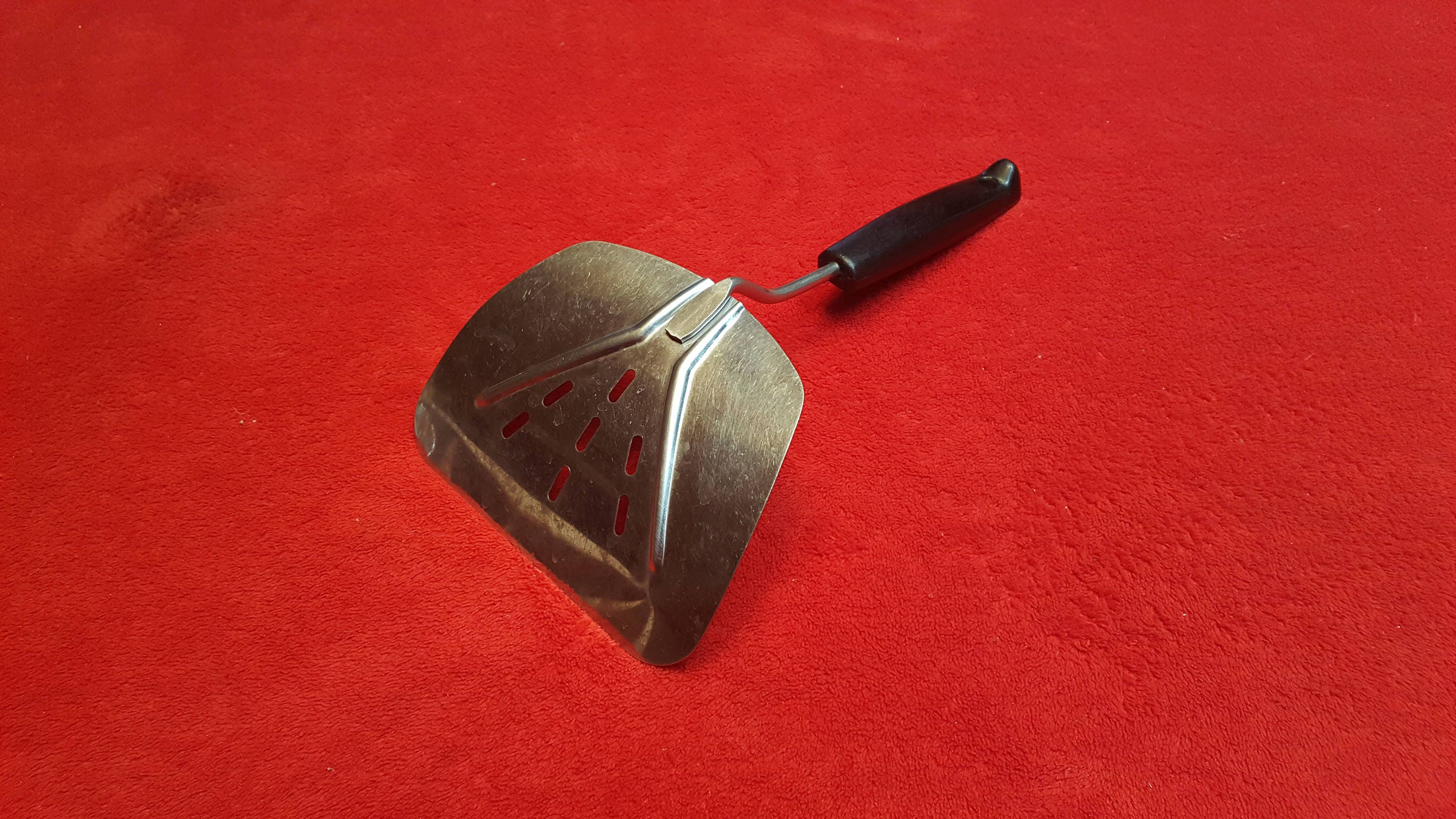 Vintage Foley Wide Spatula, Stainless Slotted Spatula, Curved Spatula ...