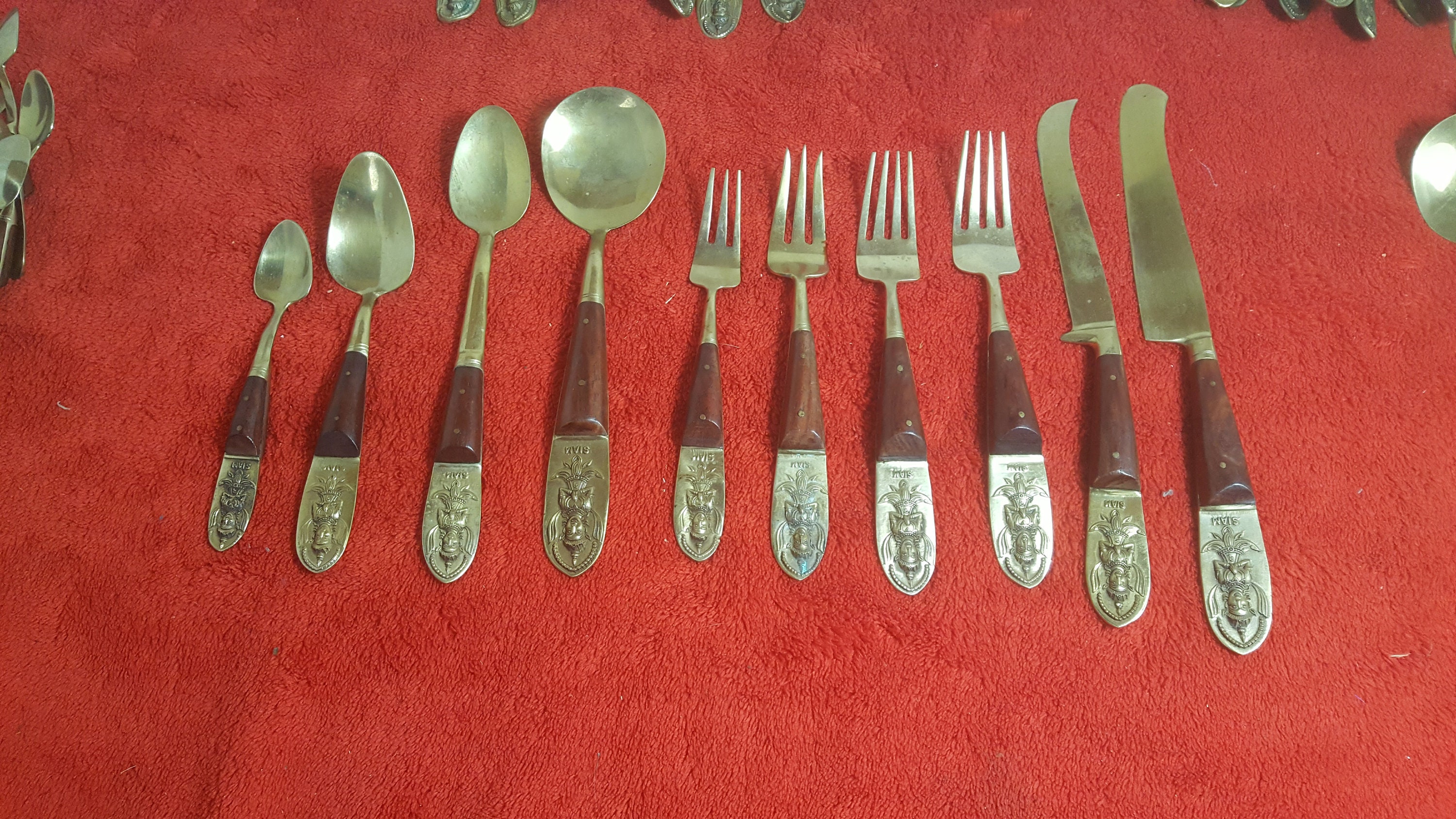 Vintage Siam Thailand Flatware Silverware Full Set 144 - Etsy