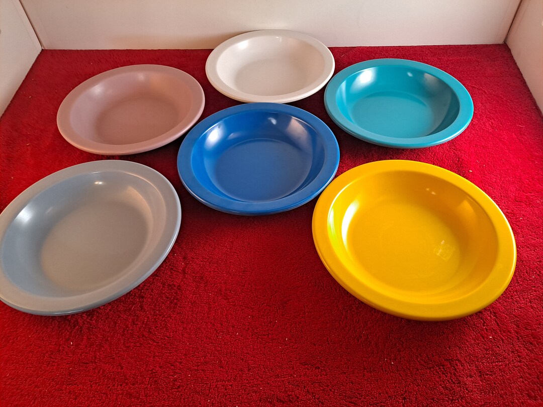 Vintage Dallas Ware B-75 Mismatched Cereal, Salad, Soup Bowls, Melmac ...